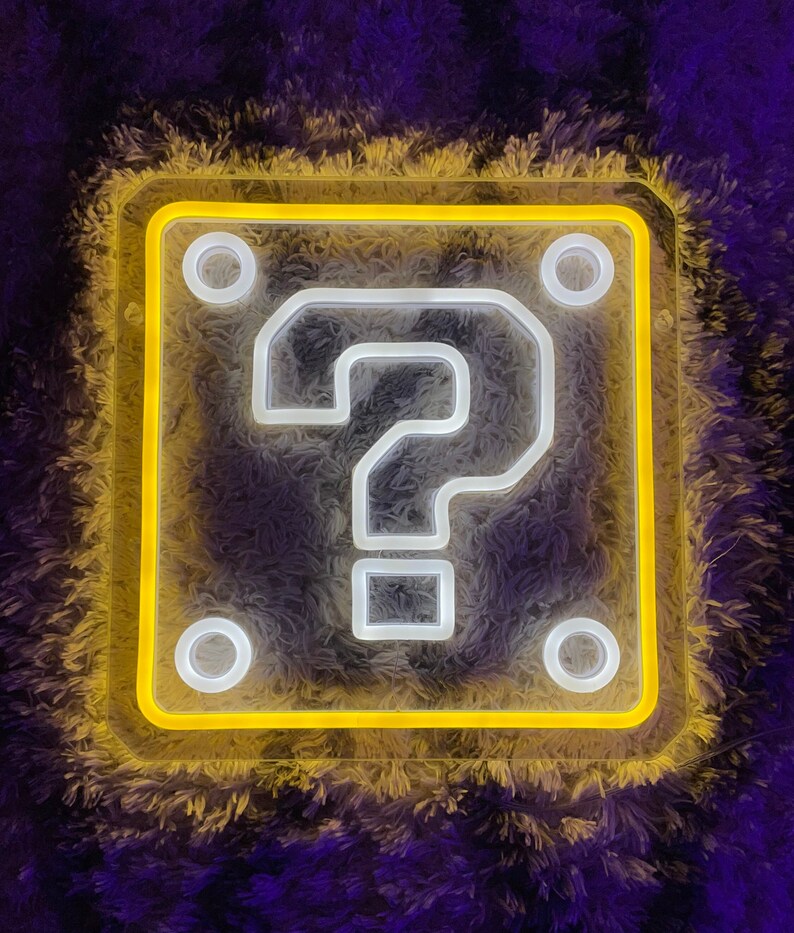 Marioglo Question Mark LED Neon Sign - Room Decor | Man Cave | Neon ...