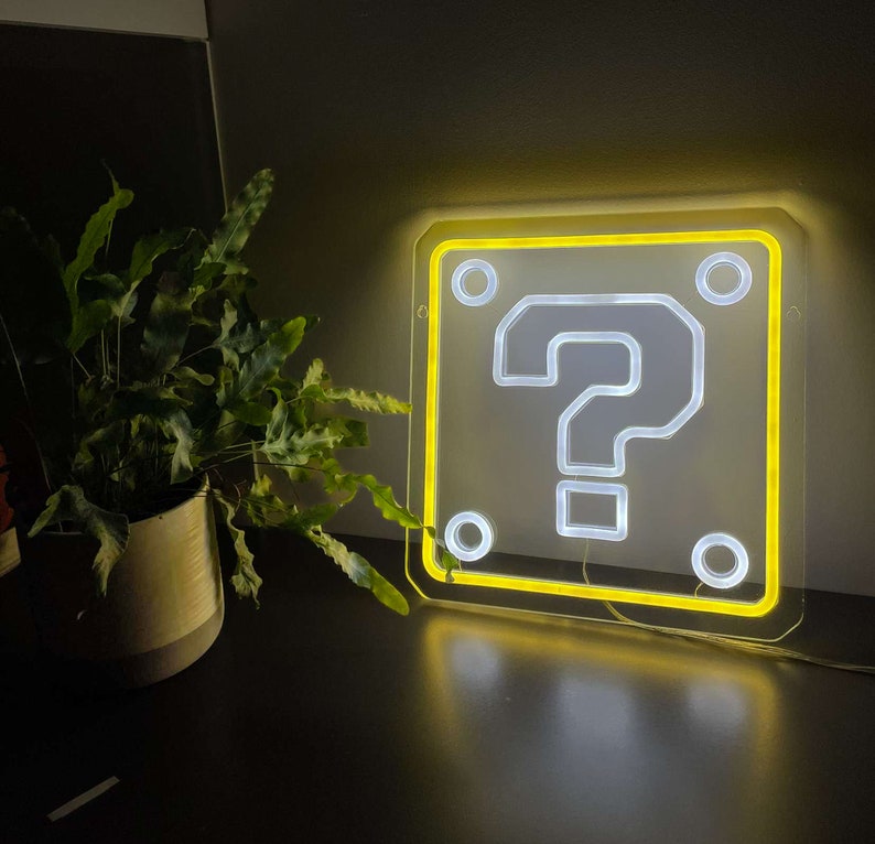 Marioglo Question Mark LED Neon Sign - Room Decor | Man Cave | Neon ...