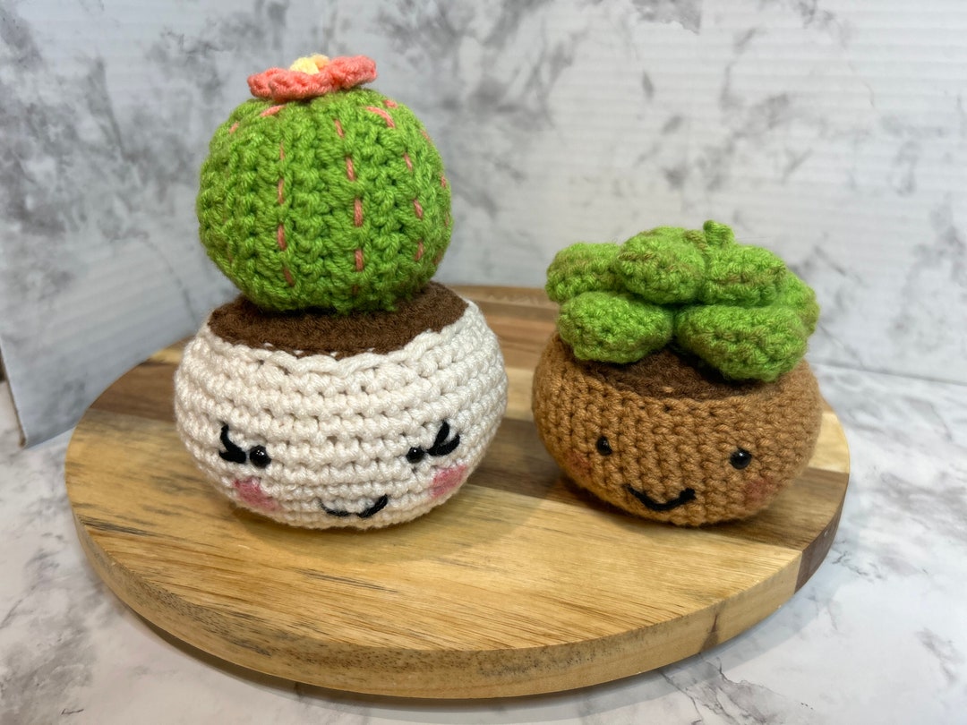 Crocheted Mini Succulent, Desk Plant Decor - Etsy