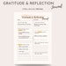 Printable Gratitude & Reflection Journal, Wellness Planner, A4 | A5 - Etsy