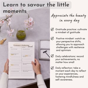 Printable Gratitude & Reflection Journal, Wellness Planner, A4 | A5 - Etsy