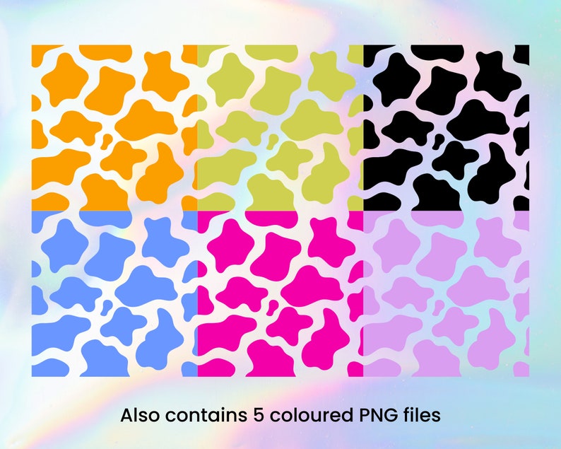Cow Print SVG and PNG Bundle Seamless Cow Pattern Designs - Etsy