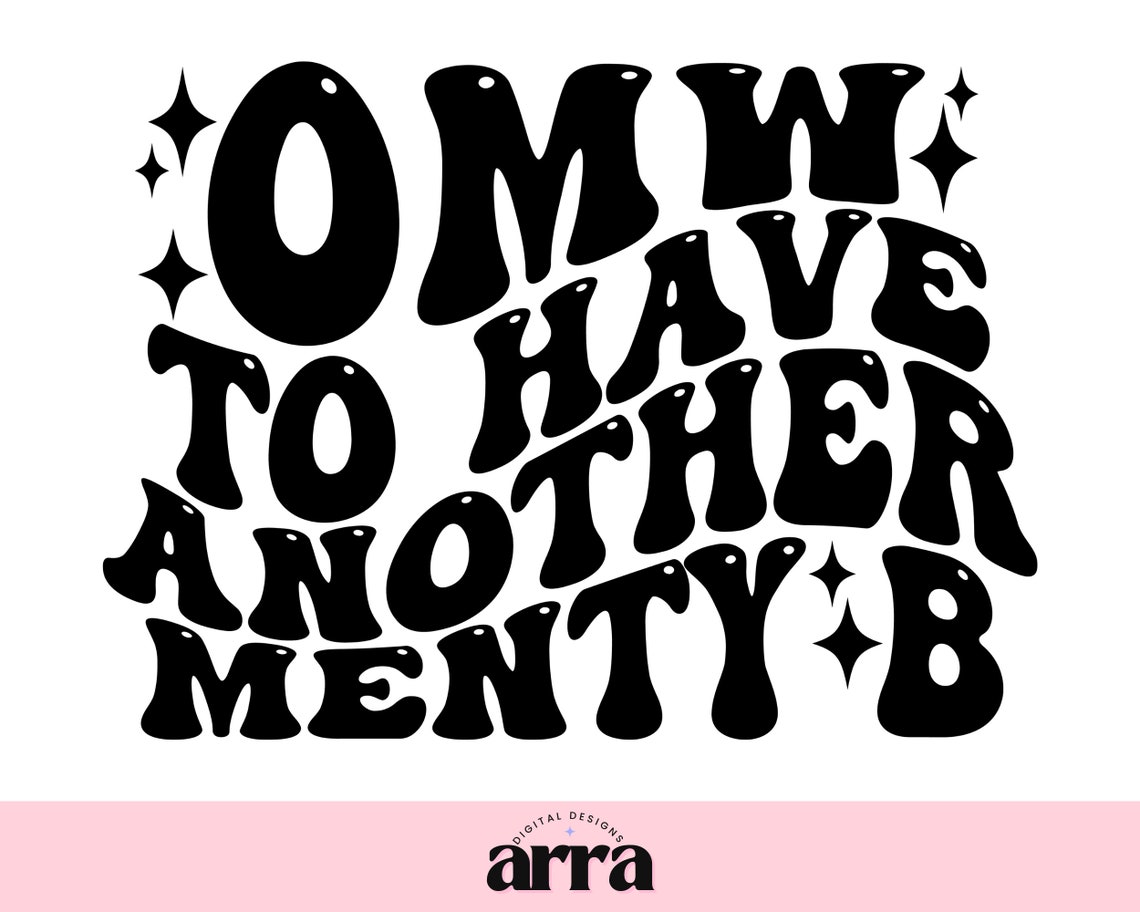 Mental Health SVG Menty B SVG Retro Wavy Trendy Png Cute Design for ...