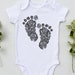 Baby Footprint SVG and PNG Bundle Floral Baby Feet Svg Hand Drawn ...