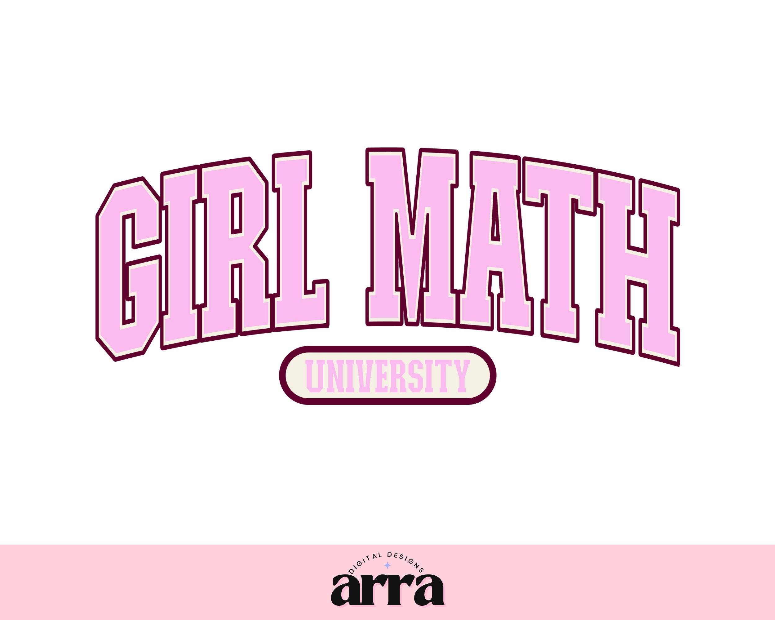 Girl Math SVG Funny SVG Girly SVG Girl Math Png Trendy Png Girl Math ...