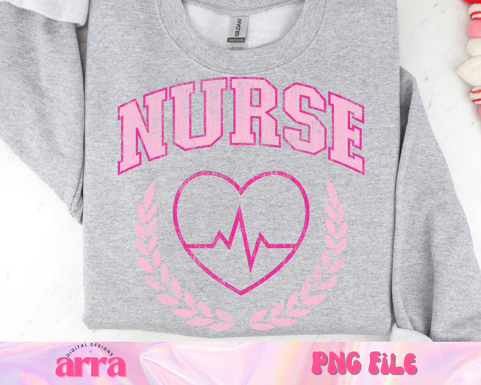 Nurse SVG Varsity PNG Floral Nurse Png College Font Png Nurse Life Svg ...