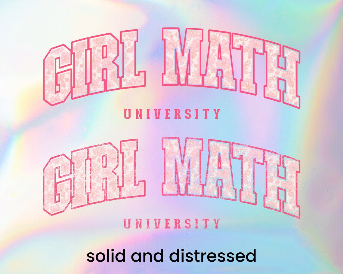 Girl Math University PNG Girly PNG Girl Math Png It's Basically Free ...