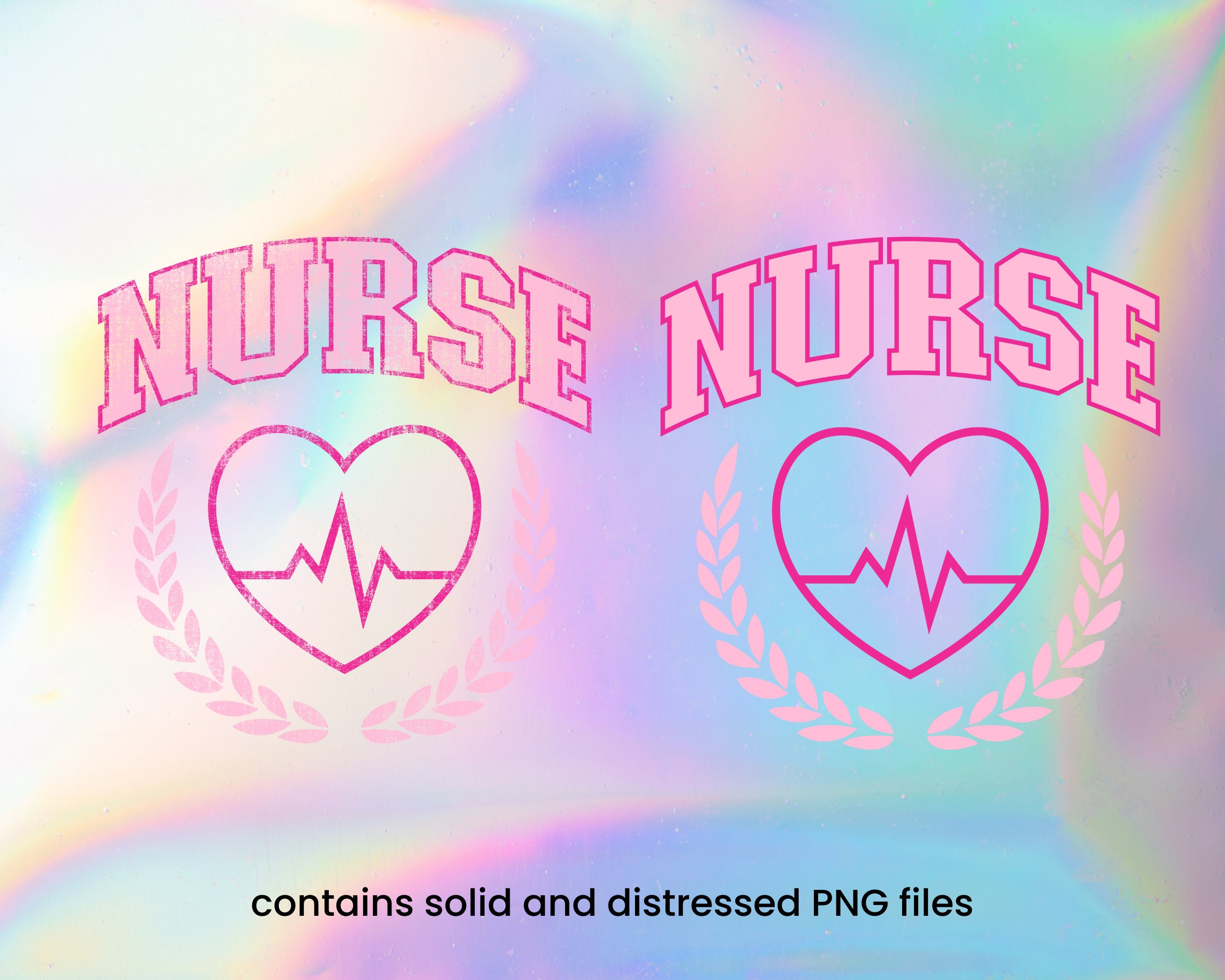 Nurse SVG Varsity PNG Floral Nurse Png College Font Png Nurse Life Svg ...