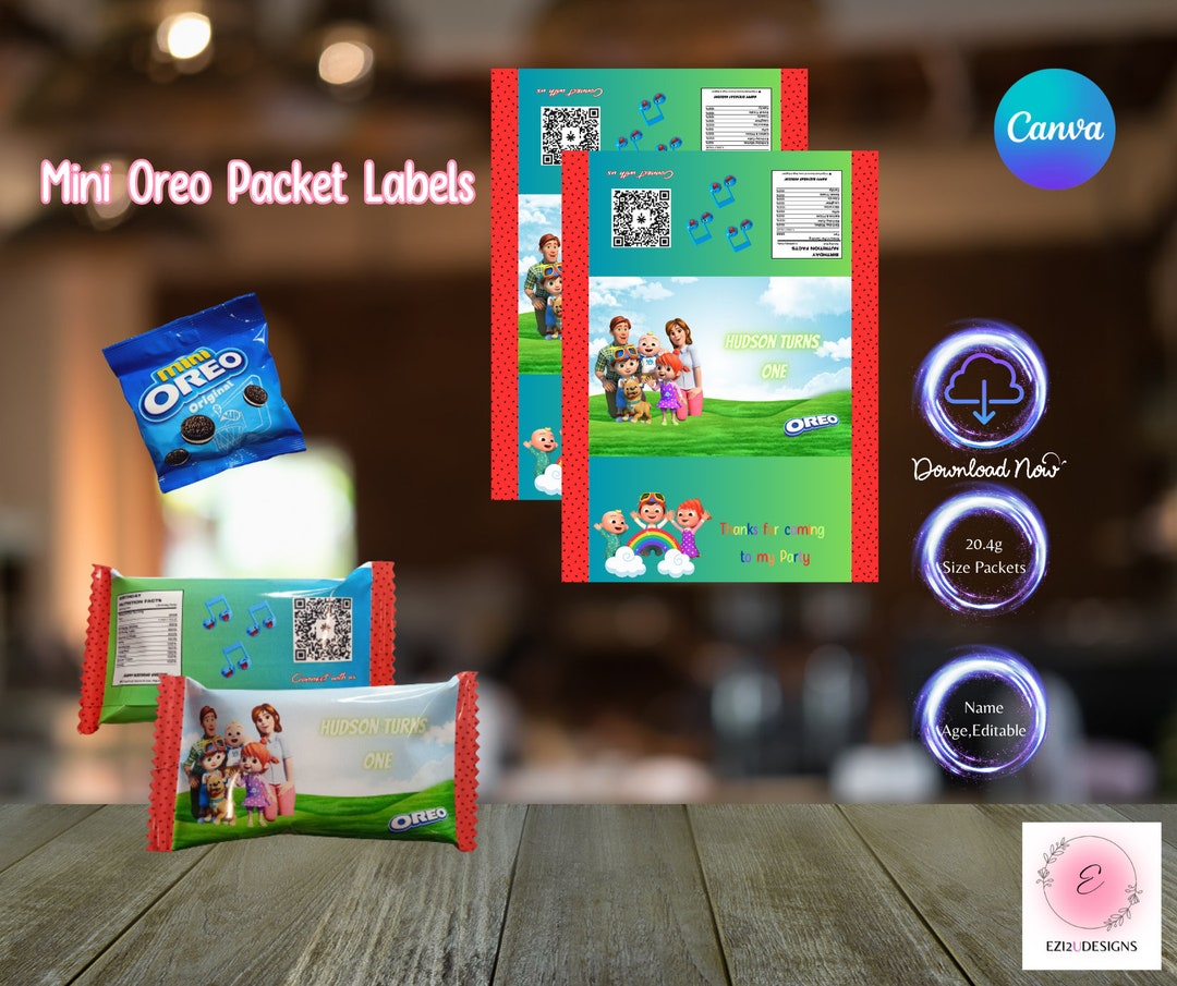 Cocomelon Oreo Packets Cocomelon Label Cocomelon Favors Label - Etsy