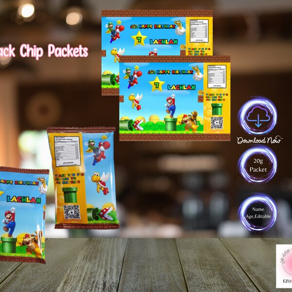 Super Mario Kart Chip Bags - Etsy