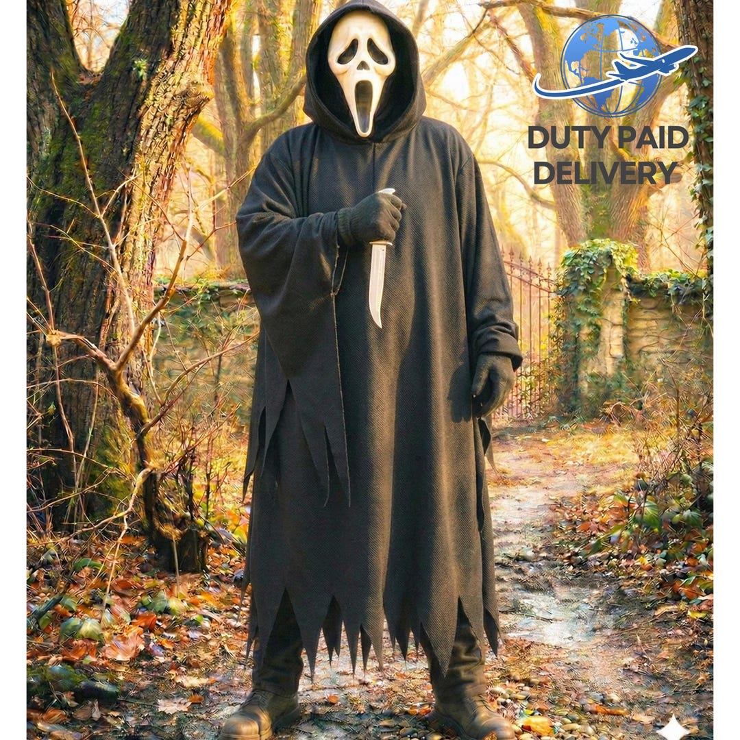 Scream-inspired Classic Black Robe | Halloween Horror Costume | Ghost ...