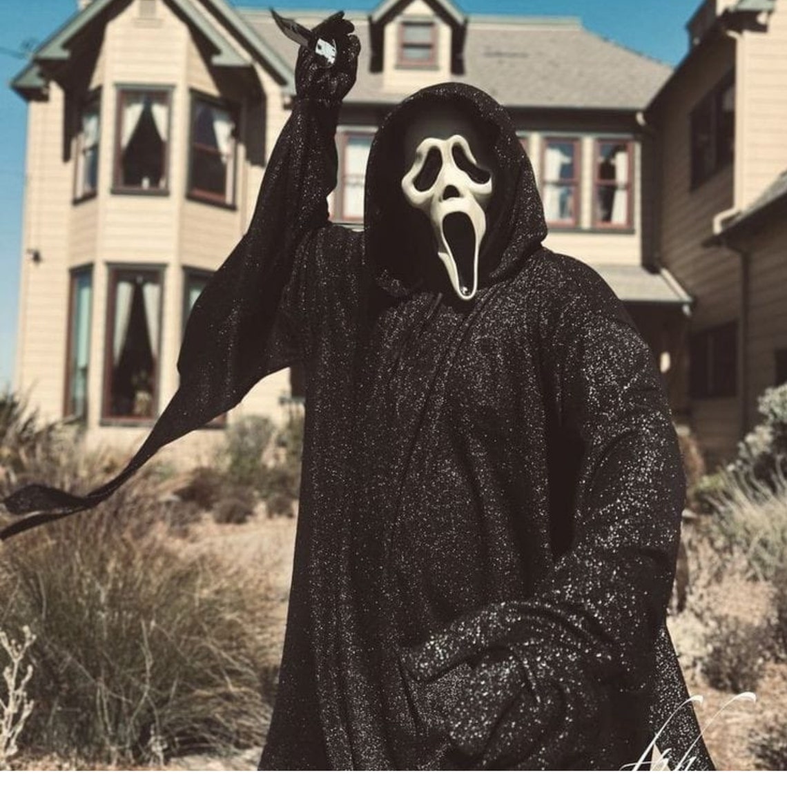 SCREAM 6 Halloween Glittery Robe, Sparkle Ghost Face Scream 6 Robe ...