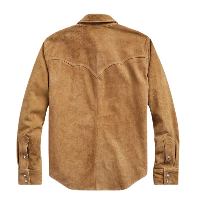 Classic Scully Western Shirt Jacket, Men Suede Leather Shirt, Western ...