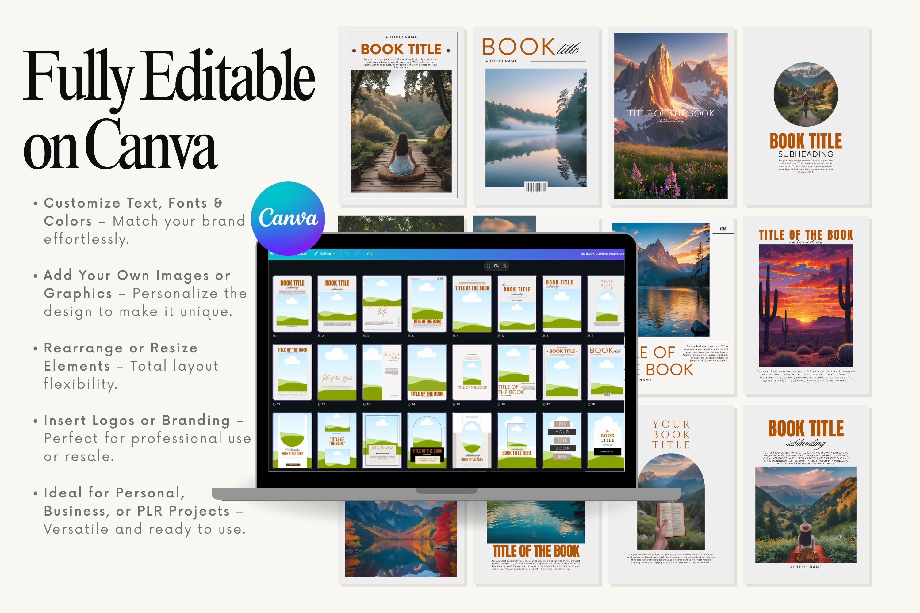 Book Cover Template | Ebook Cover Digital Book Cover Canva Template ...