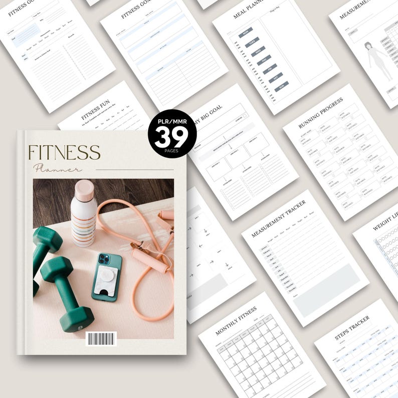 PLR Fitness Planner, Master Resell Rights, Plr Planner, PLR Digital ...