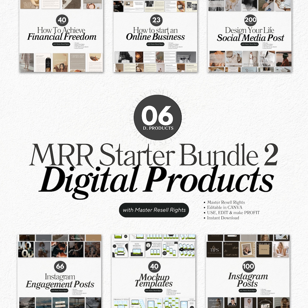 Ultimate PLR MRR Bundle Ideal for Passive Income, Featuring Private ...