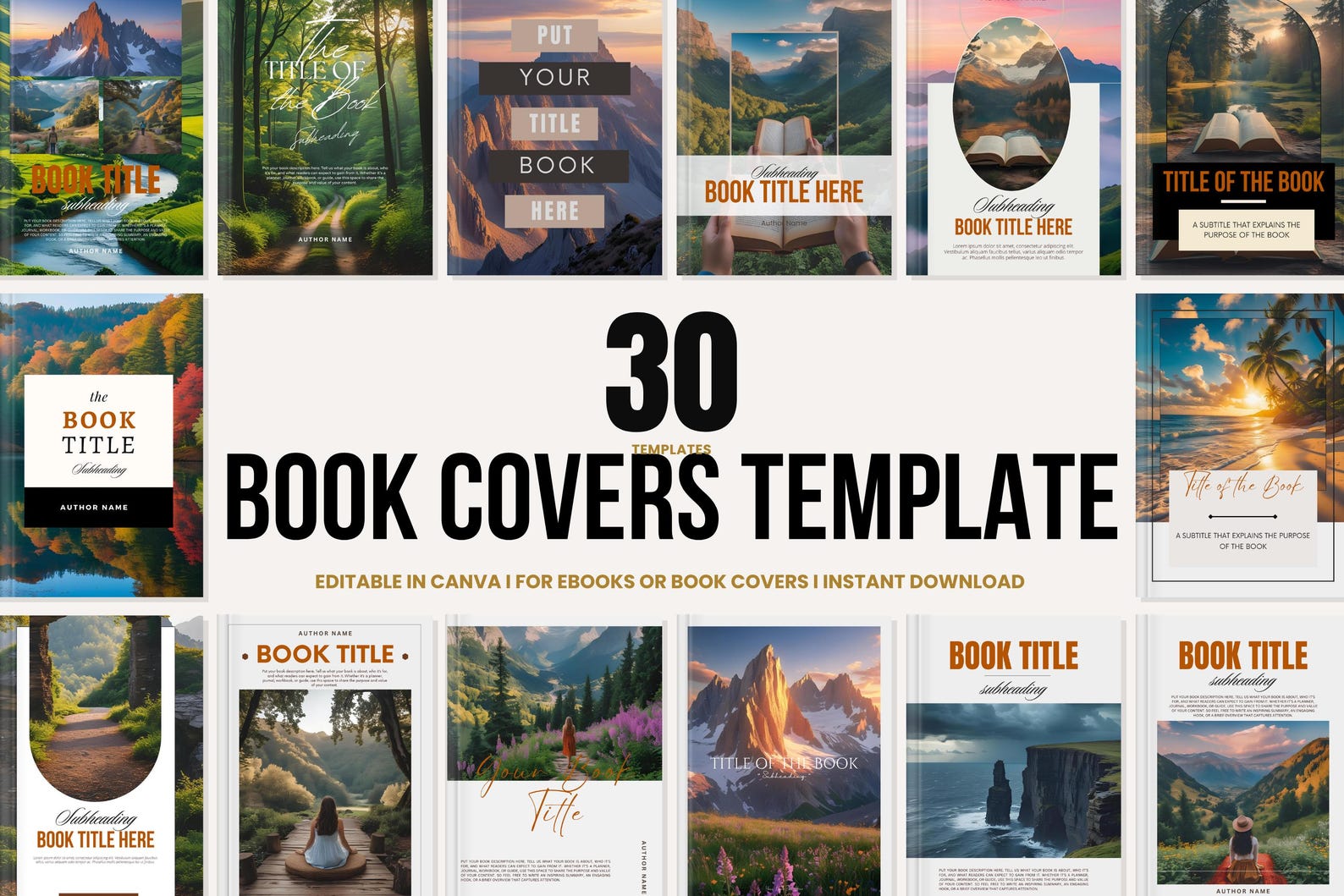 Book Cover Template | Ebook Cover Digital Book Cover Canva Template ...