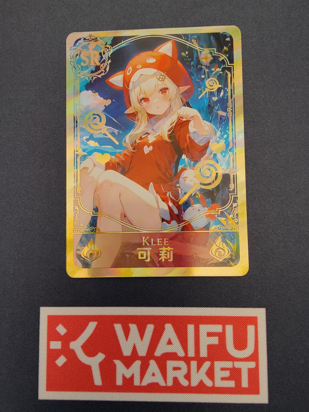Klee Genshin Impact Waifu Anime Card Field Center Cute Foil - Etsy