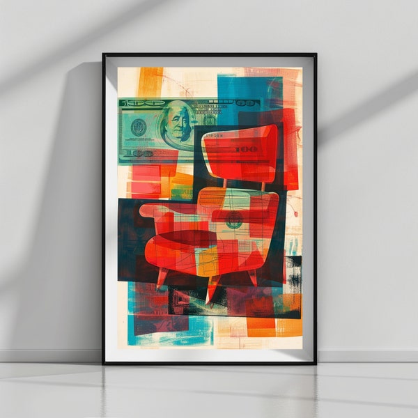 Mid Century Modern Money Print - Etsy