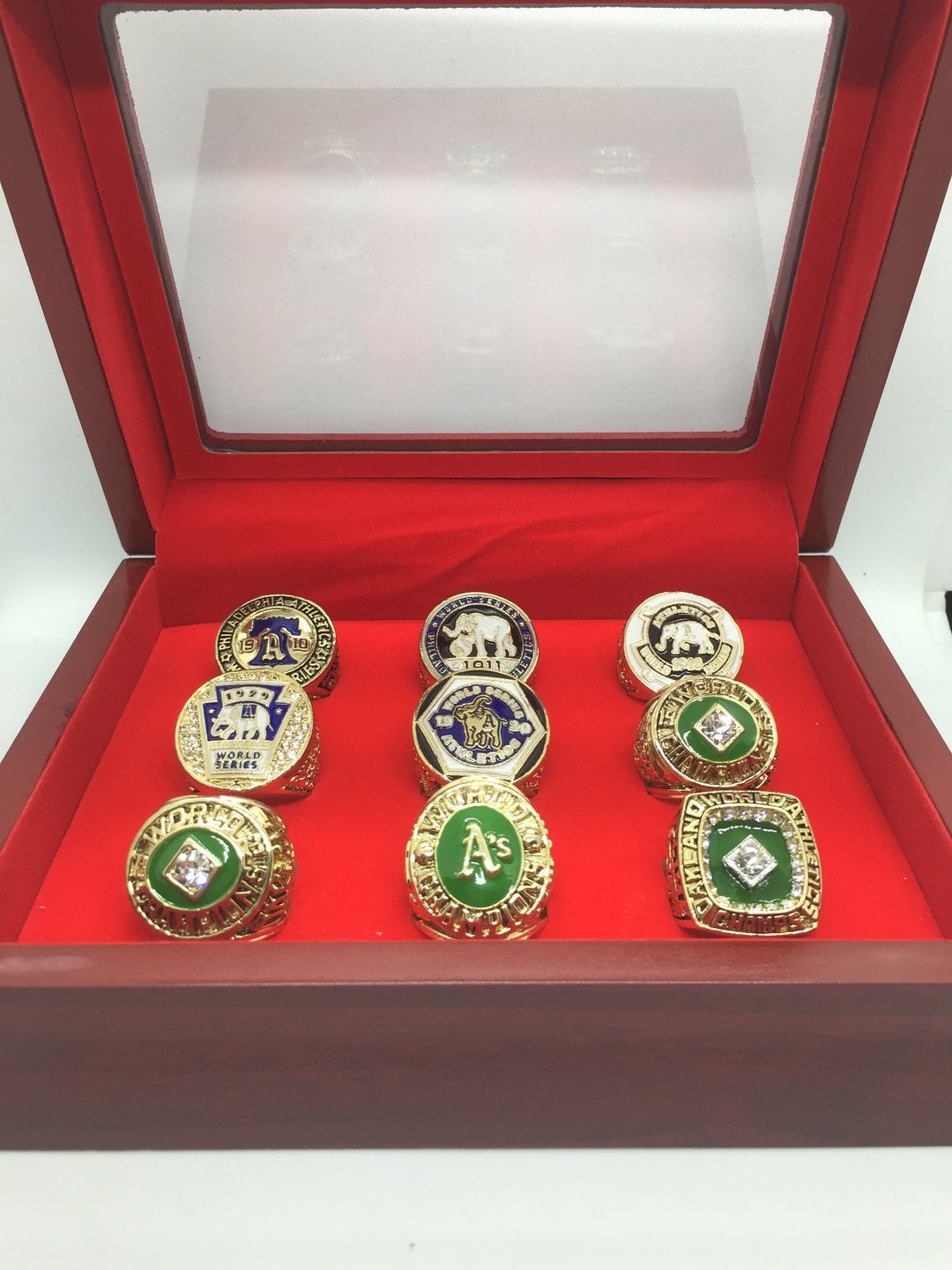 OA 9 Ring Set With Wooden Display Box - Etsy