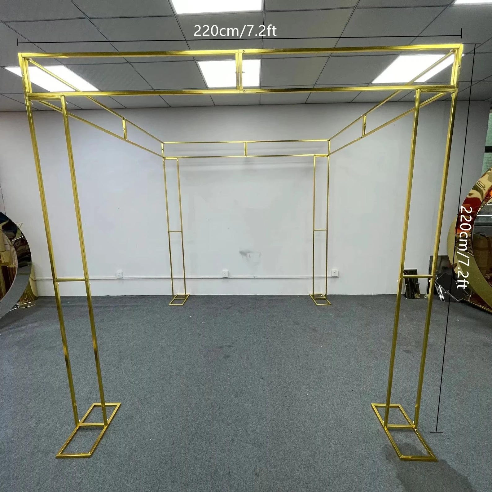 High End Elegant Golden Wedding Arch Stand - Outdoor Home Christmas ...