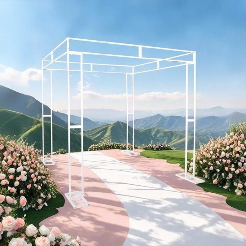 High End Elegant Golden Wedding Arch Stand - Outdoor Home Christmas ...