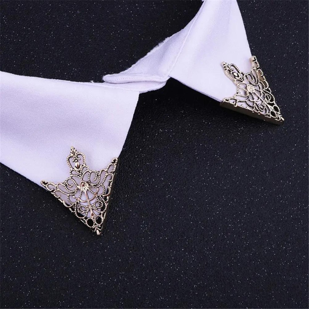 Vintage Hollowed Crown Collar Pins, Shirt Corner Brooches - Etsy