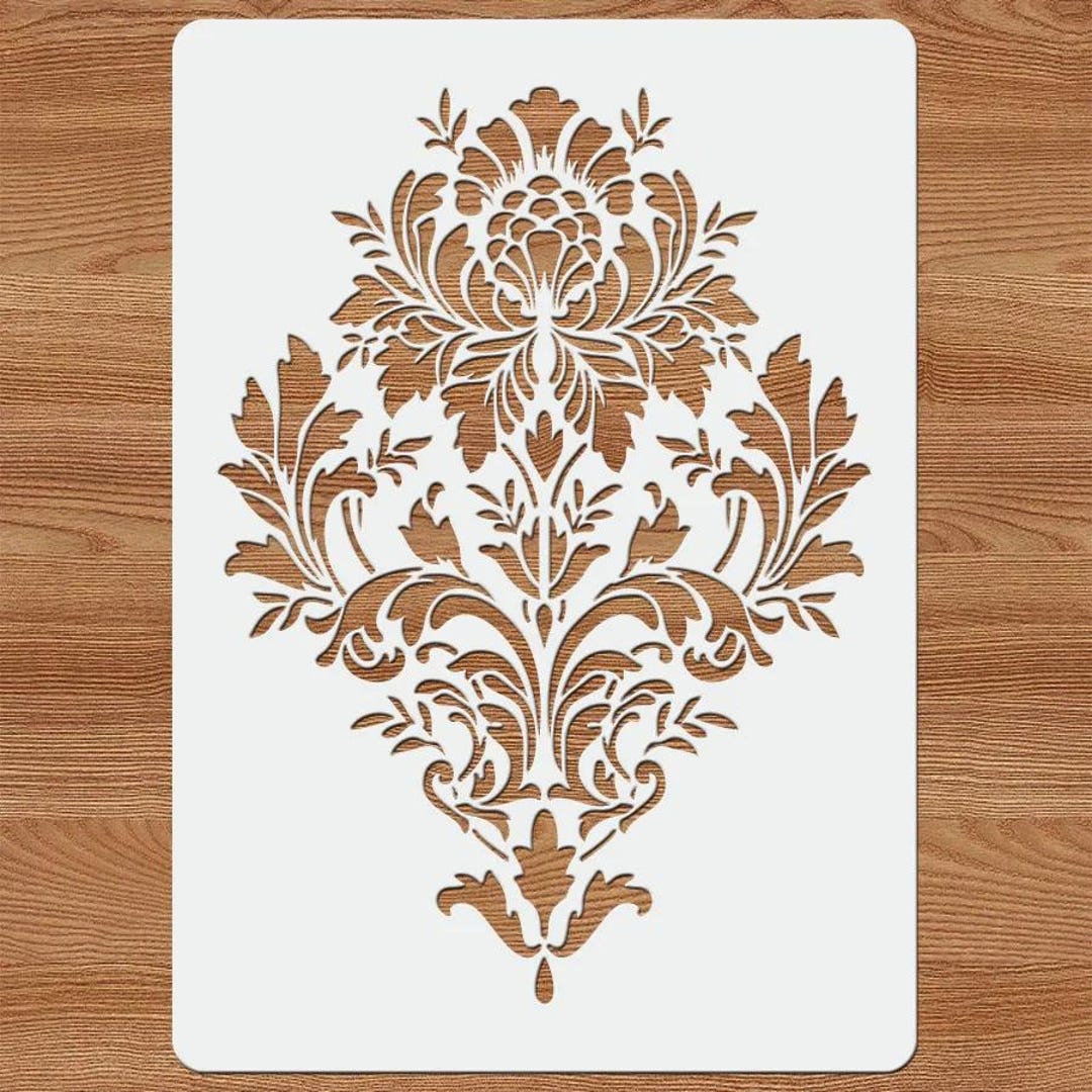 1PC A4 Vintage Baroque Stencil for Wall Painting – DIY Classic Floral ...