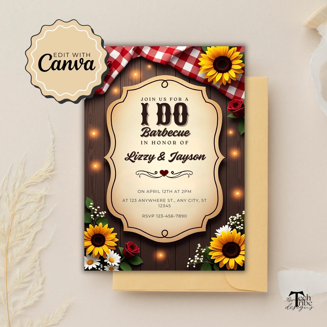 I Do Barbecue Invite | BBQ Engagement Party & Family Invitation ...