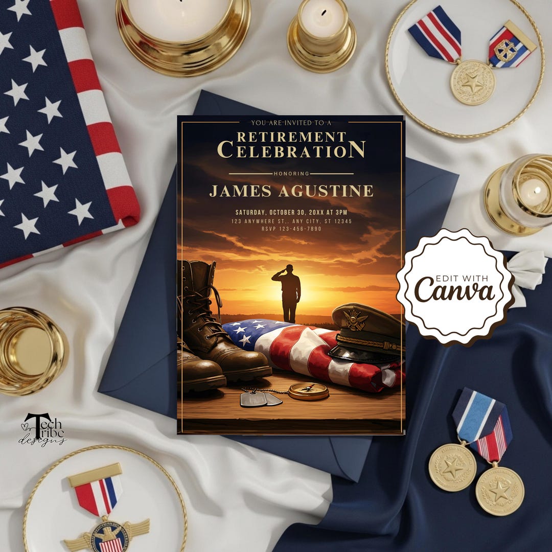 Military Retirement Ceremony Invitation, Personalized Air Force ...