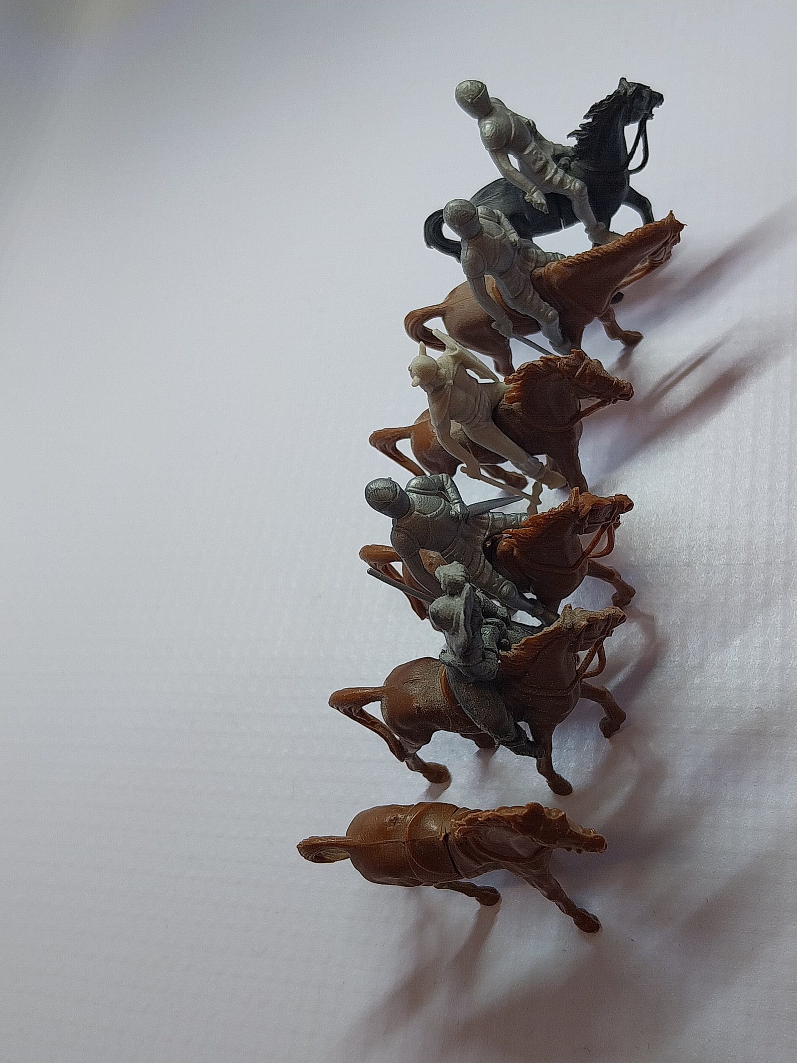 1981-83 Vintage Kinder Toy Minifigures Knights and Romans on Horseback ...