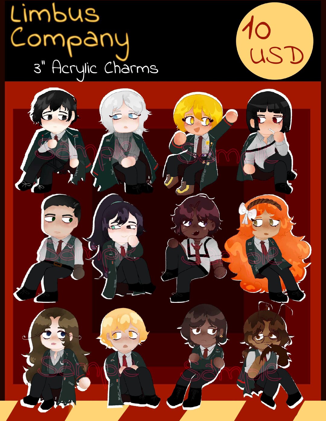 Limbus Company Acrylic Charms - Etsy