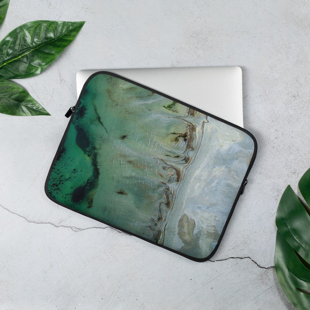 Marble Emerald Green Aesthetic Laptop Sleeve - Etsy
