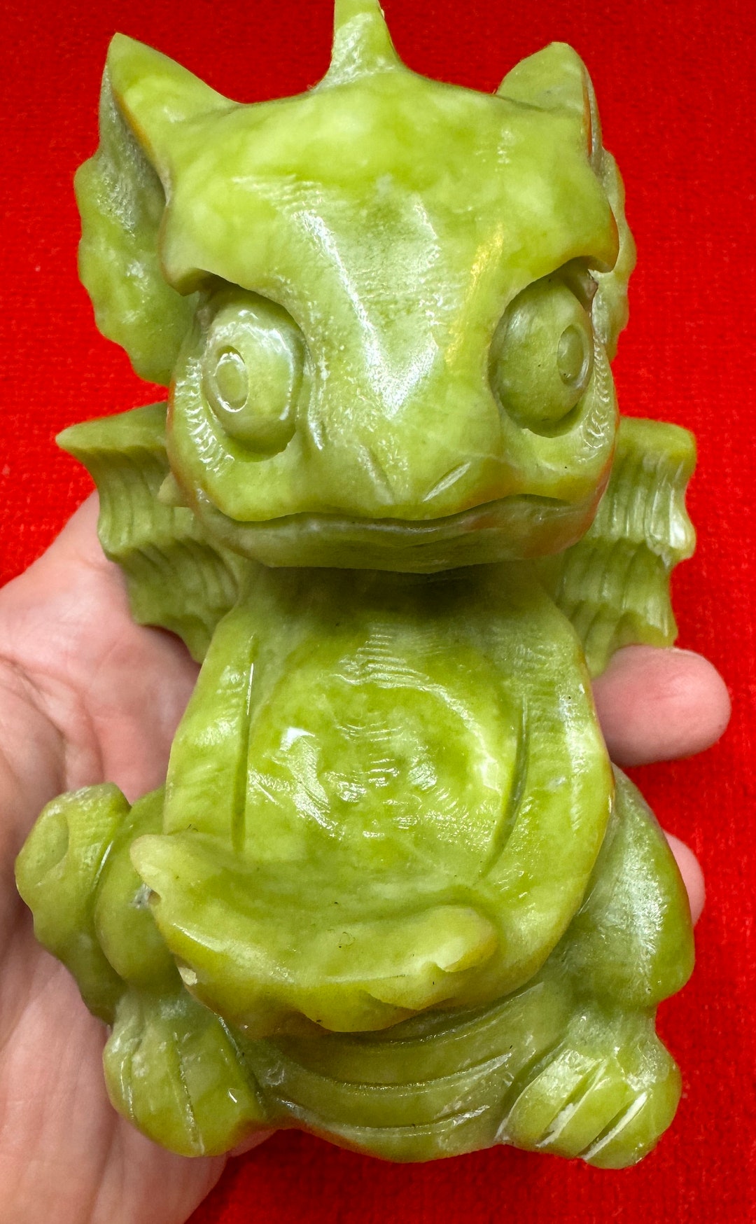 Jade Reading Dragon - Etsy