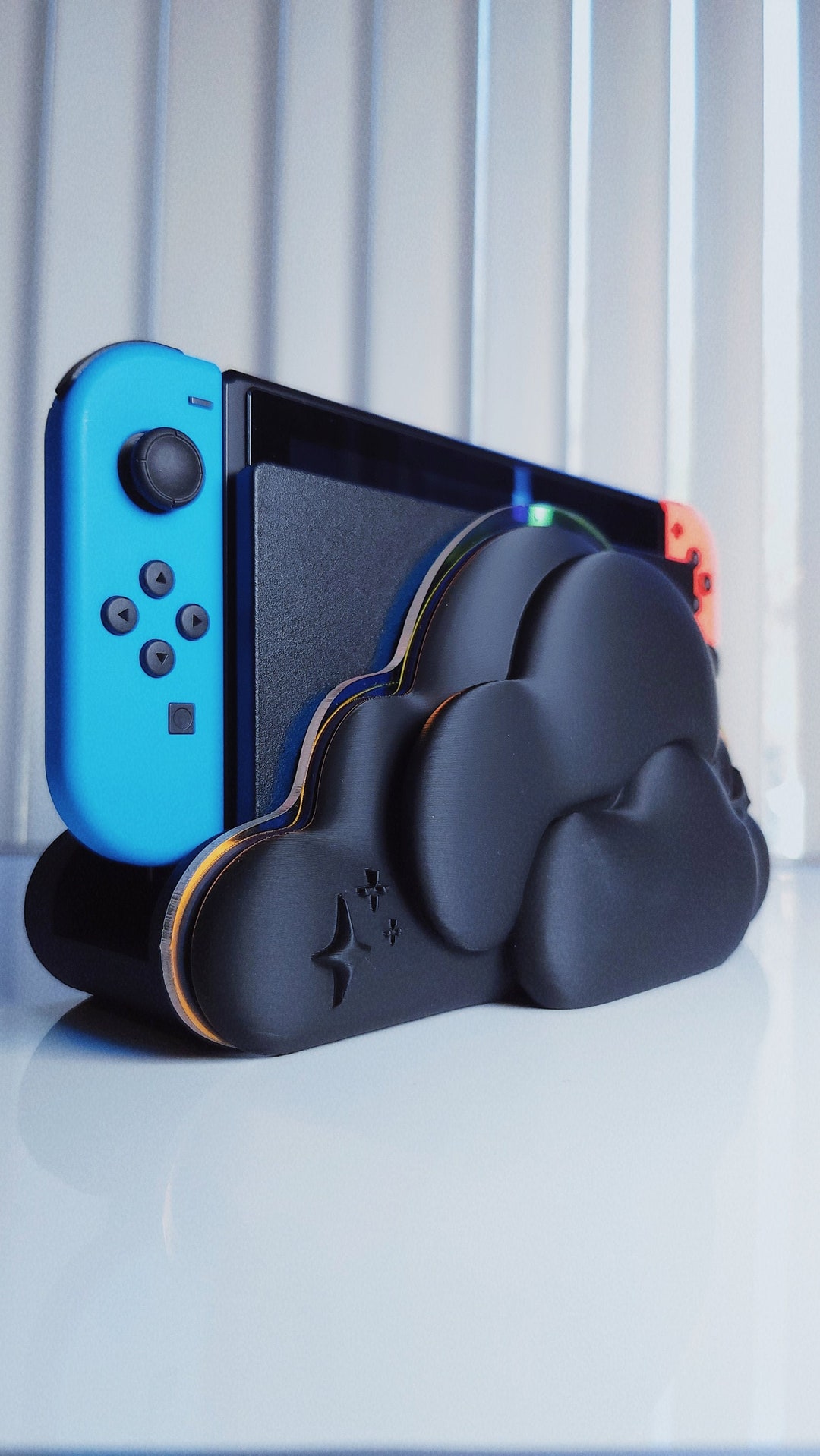 Cloud-themed Nintendo Switch Dock Cover With Iridescent Accent - Etsy