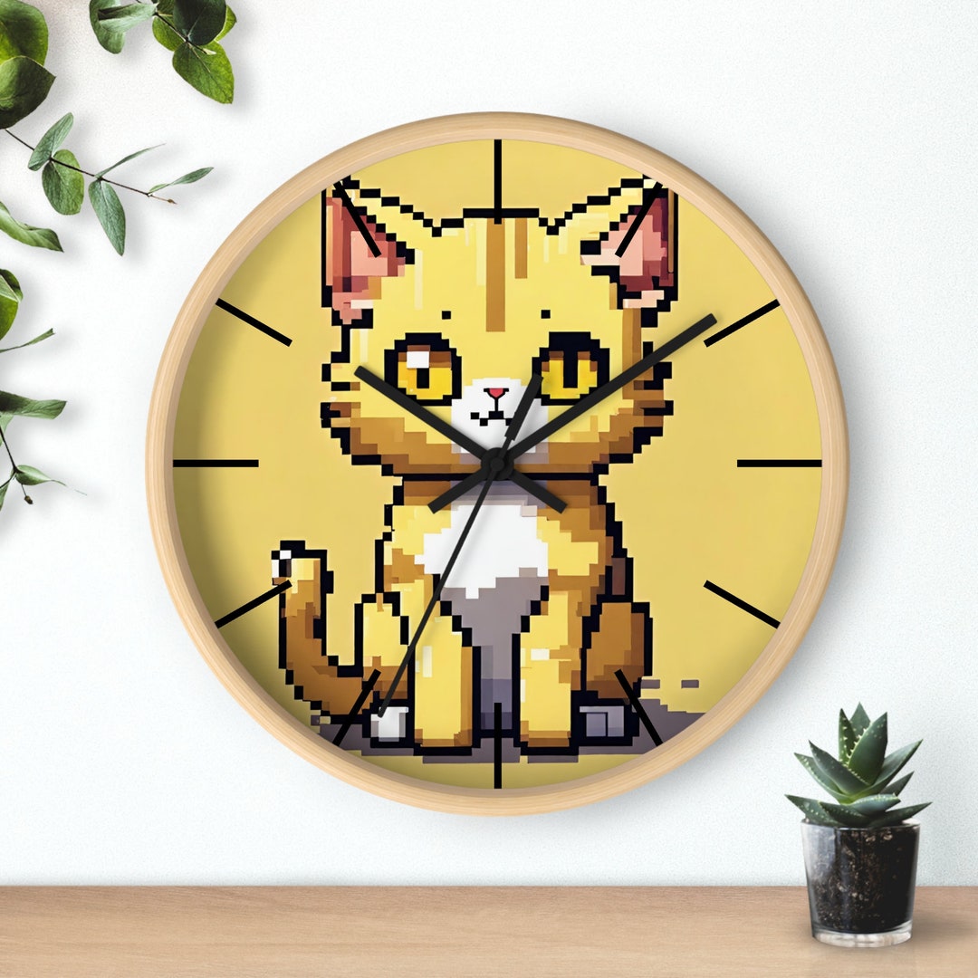 Nostalgic Cartoons Cat: Vintage Game Wall Clock Retro Timepiece for ...