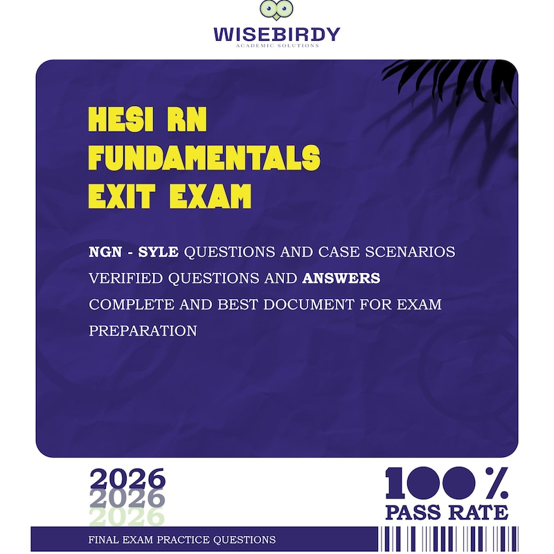 Fundamentals Hesi Study - Etsy