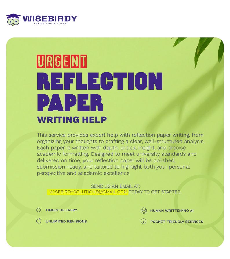 Reflection Paper Writing Help | Custom Academic Essay, Editing ...