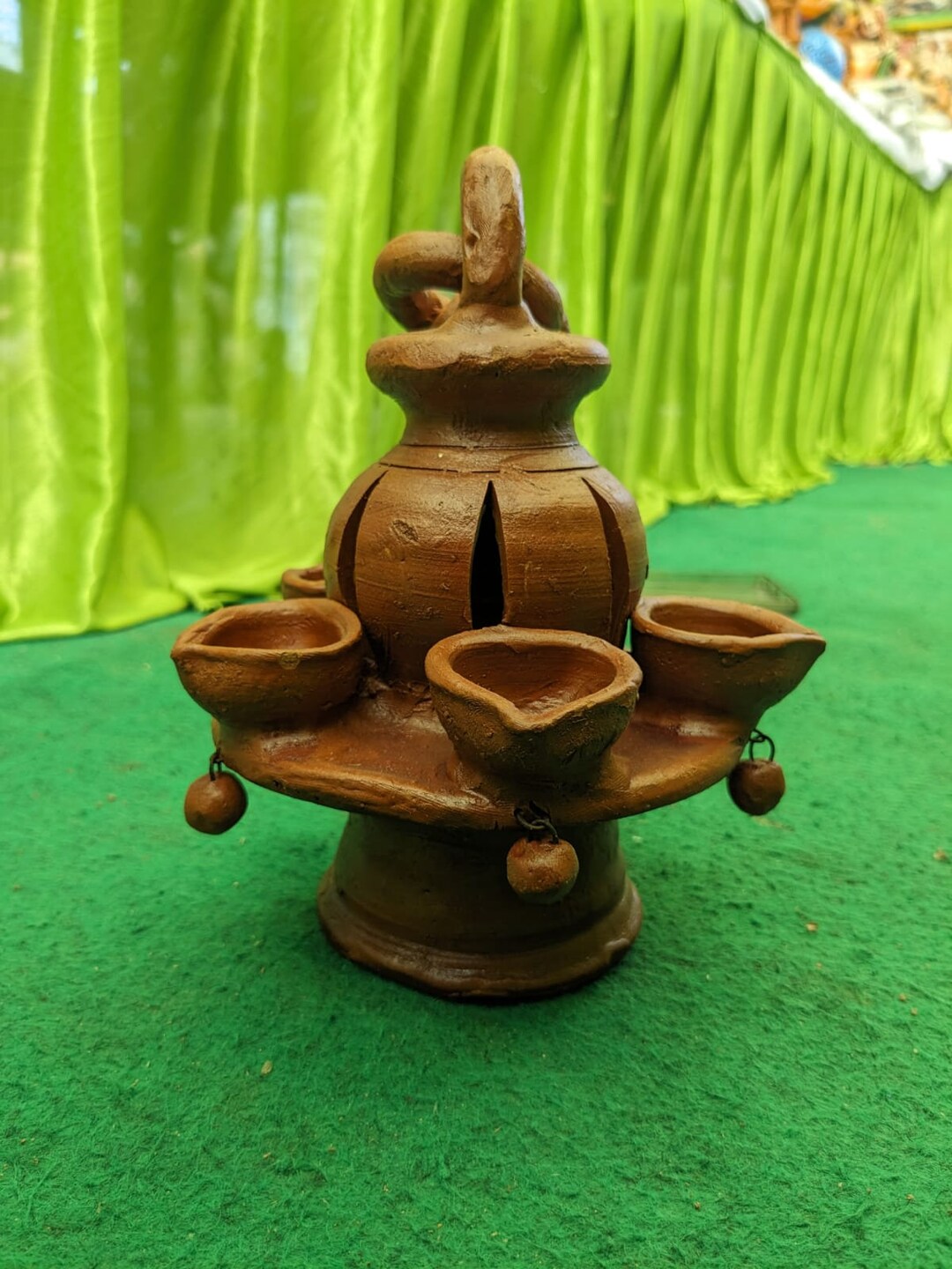 Brown Color Mud Made Candle Lamp Diwali Item Religous Items - Etsy