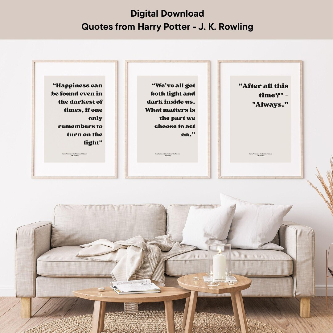 Harry Potter Quote Posters – Set of 3 Printable Wall Art (A3 & A4) - Etsy