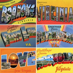 Vintage Virginia Postcard Collection: 1200+ Printable Landmarks ...