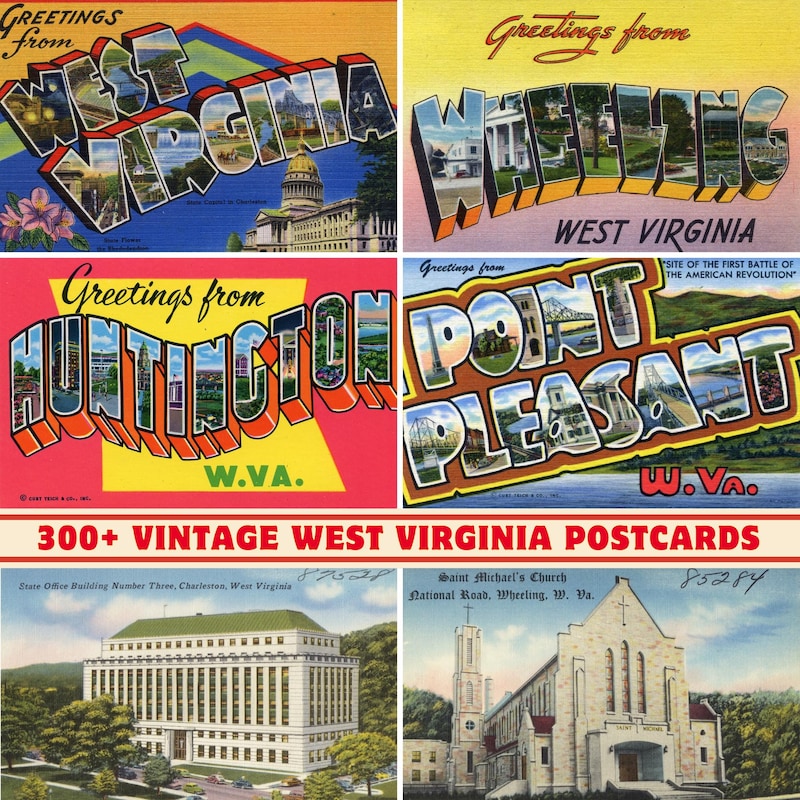 Virginia Postcards - Etsy