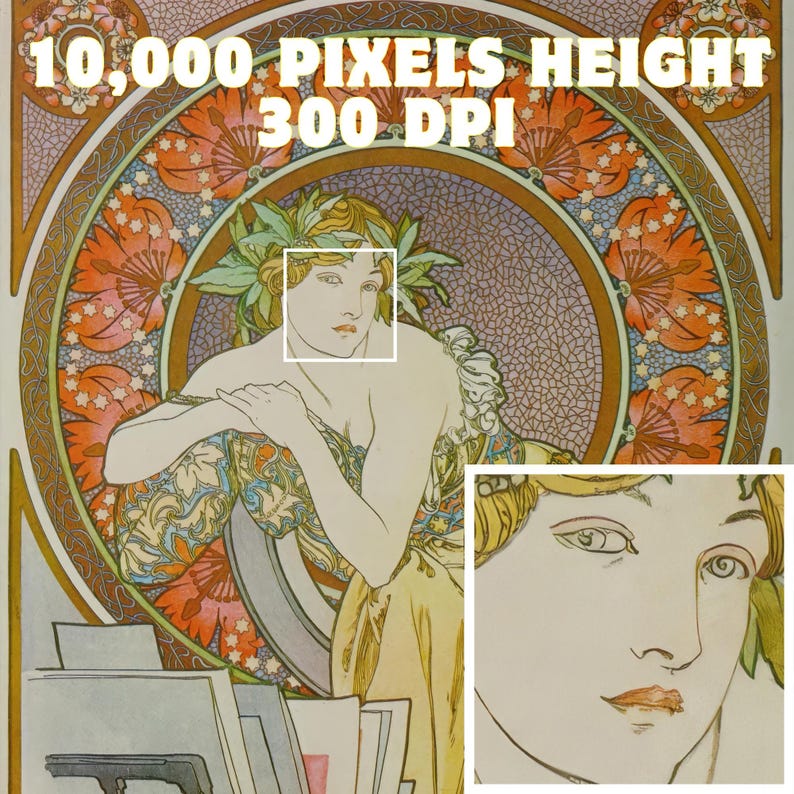 Alphonse Mucha Art Nouveau Collection: 400+ High-res Prints (digital ...