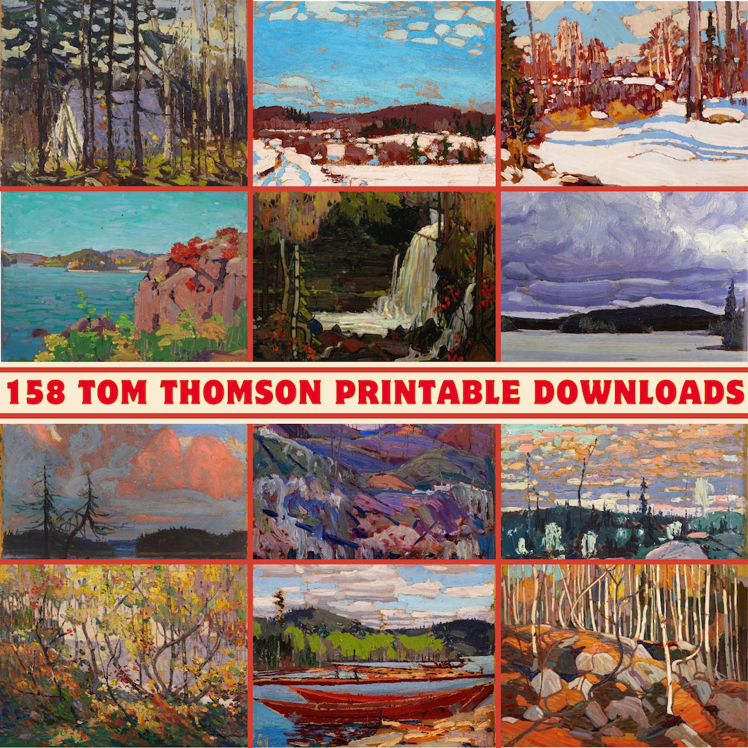 158 High-res Tom Thomson Art Collection | 300 DPI Printable | Digital ...