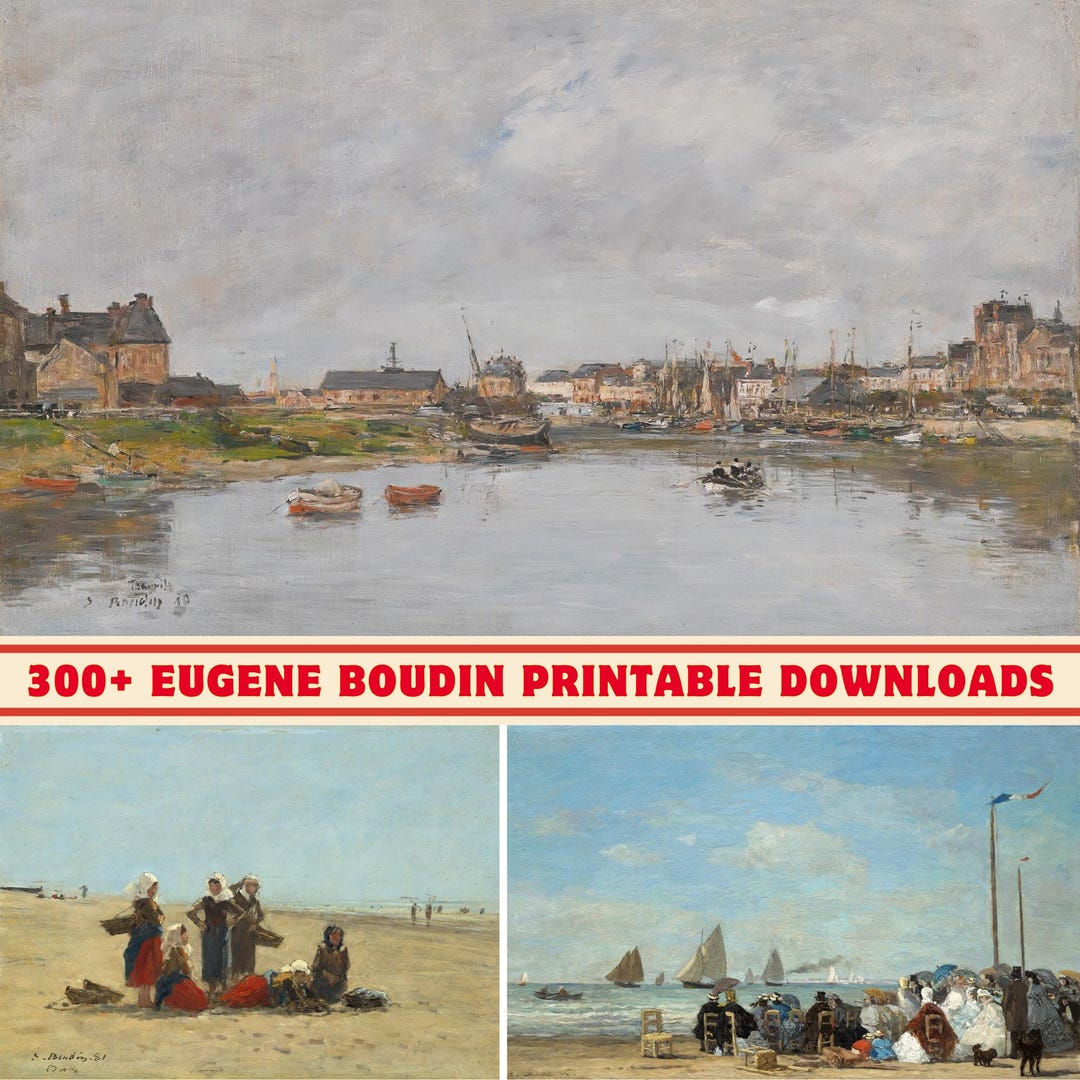 Eugene Boudin High-res Art Collection 300 DPI Printable Digital ...