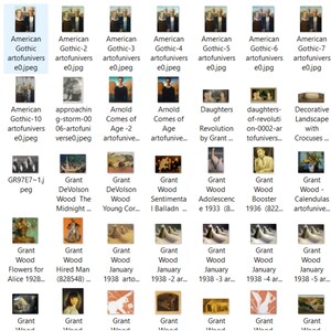 45+ High-res Grant Wood Art Collection | 300 DPI Printable | Digital ...