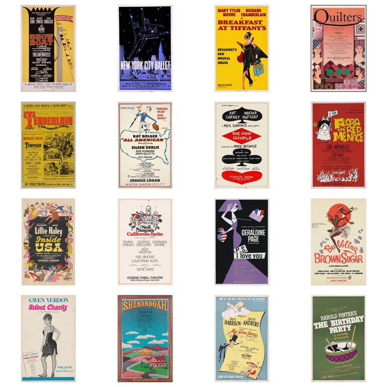 350+ Vintage Theatrical Posters: Stage, Musical, Drama Art (300 DPI ...