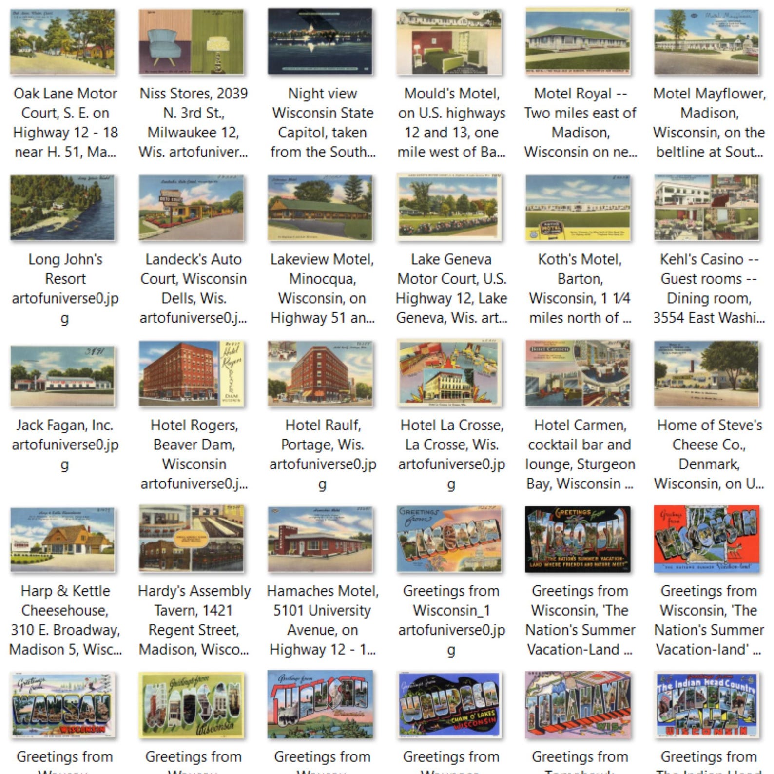 200+ Vintage Wisconsin Postcard Collection: 300 DPI Printable (digital ...