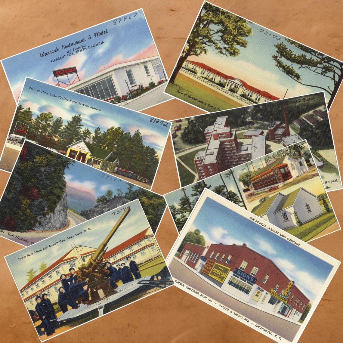 Vintage North Carolina Postcard Collection: 750+ Printable Landmarks ...