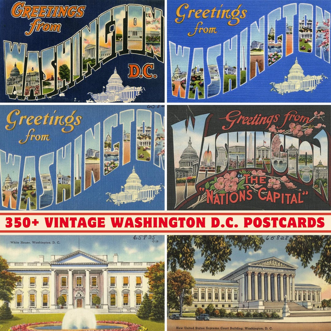 350+ Vintage Washington D.C. Postcard Collection (digital Print Set) - Etsy